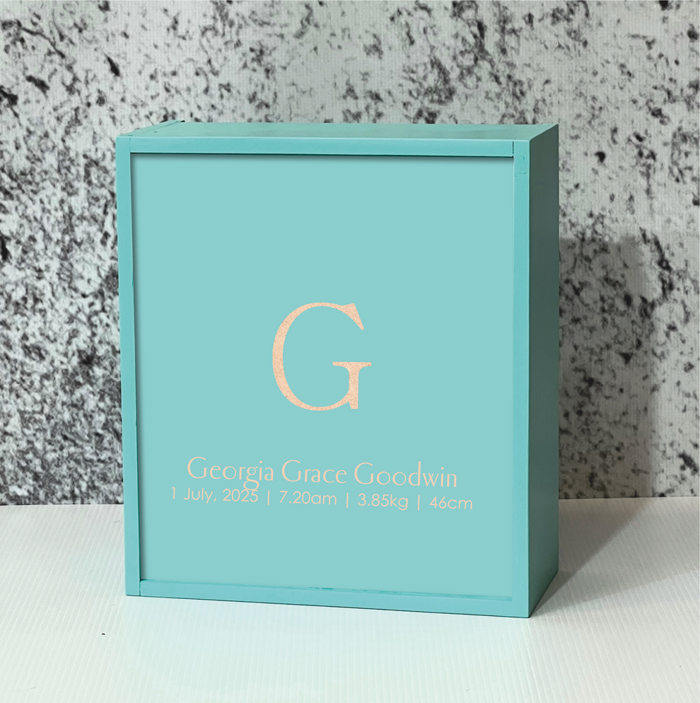 Teal Painted Keepsake – Jack and Jill Boxes